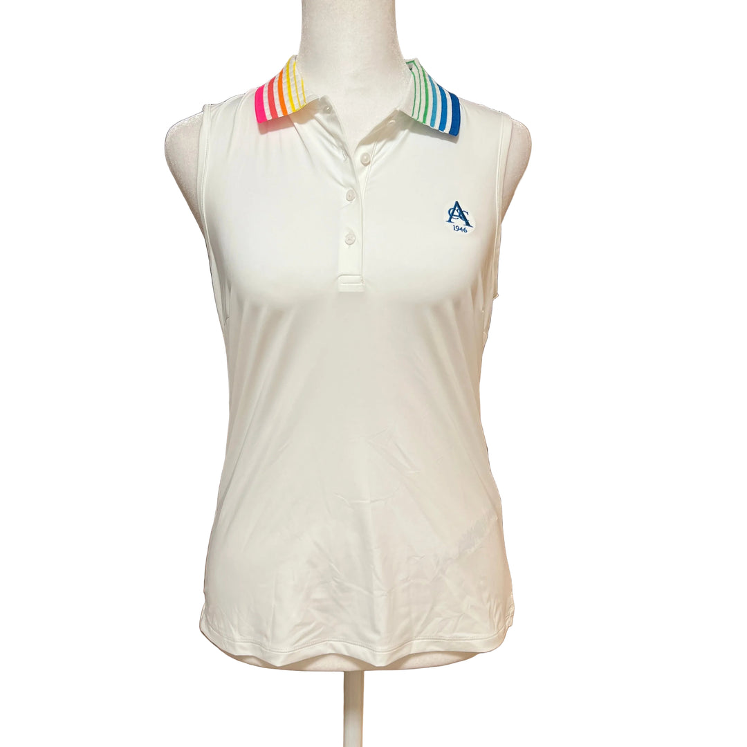 G/FORE Gradient Collar Silky Tech SL Polo (w/ logo) - Snow | Skorzie