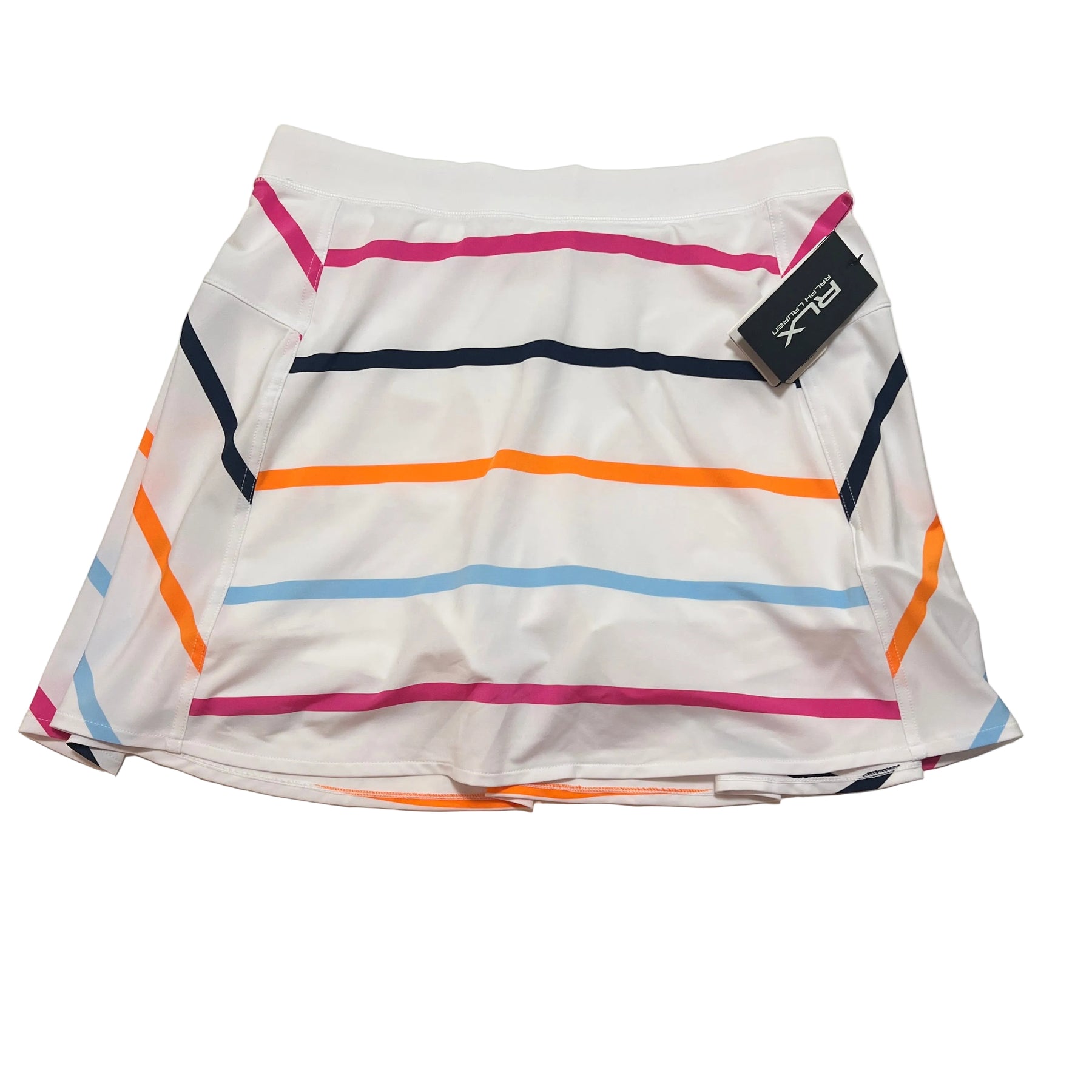 RLX Striped A-Line Skort (16") - White | Skorzie