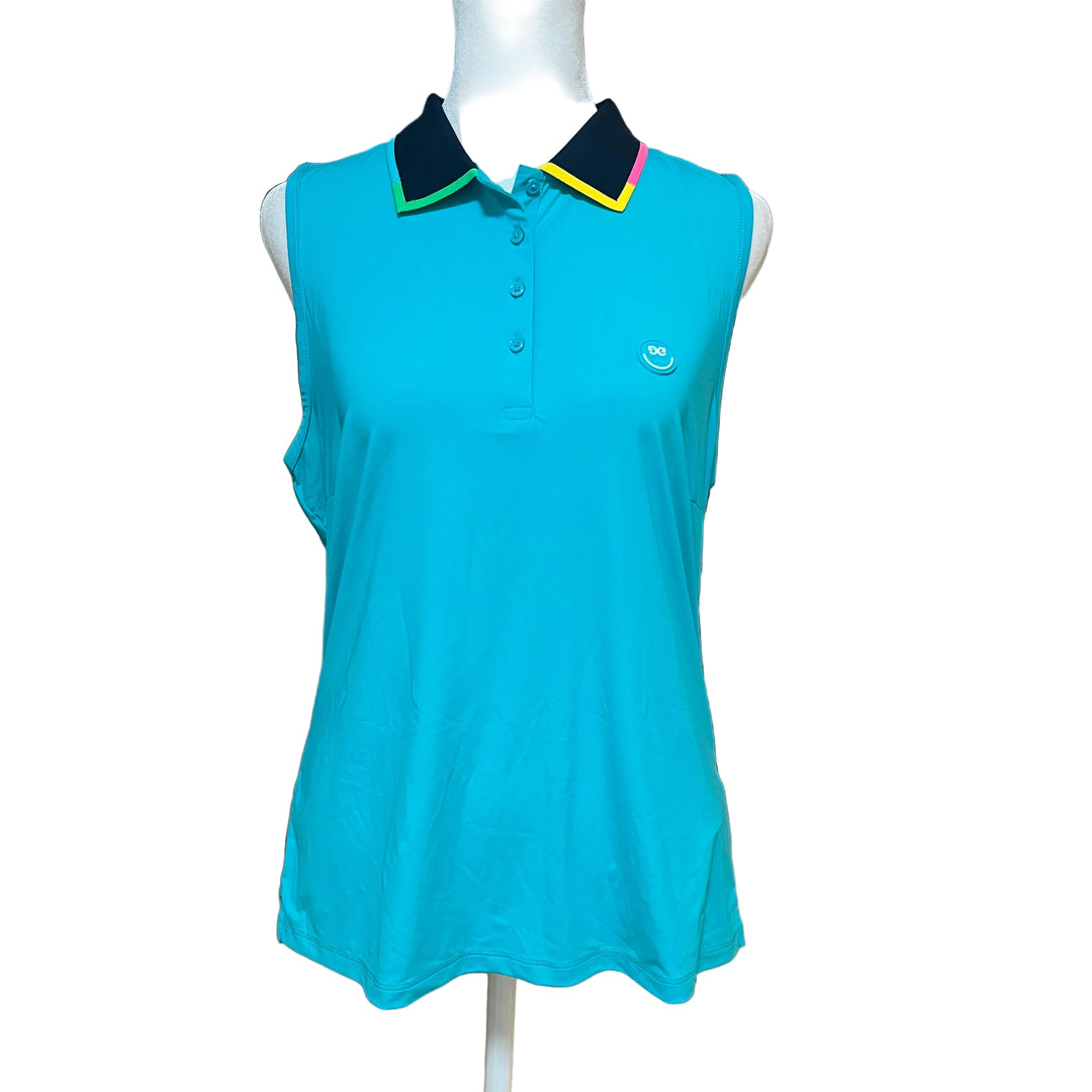 G/FORE Contrast Collar Silky Tech SL Polo (w/ logo) - Siren - Medium ...