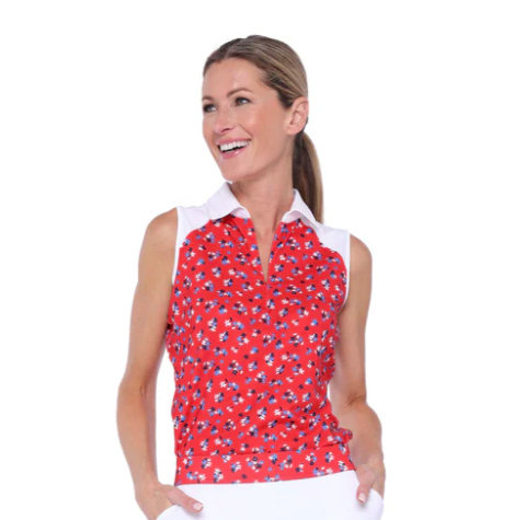 Belyn Key Kali Sleeveless - American Beauty Print | Skorzie